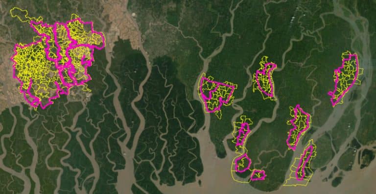 Georeferencing of Mouza Maps of 15 Polders at Coastal Area of ...